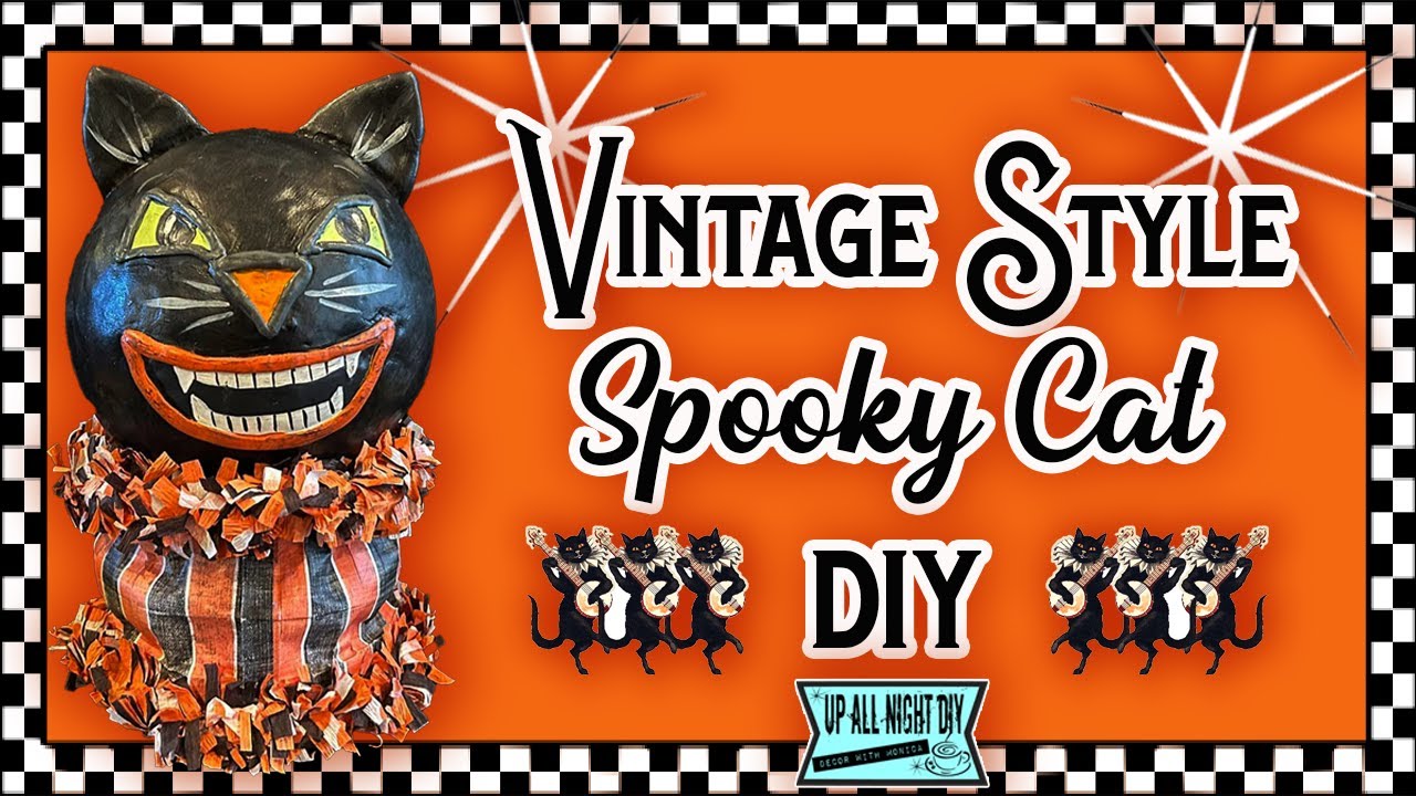 Vintage Halloween Cat Images