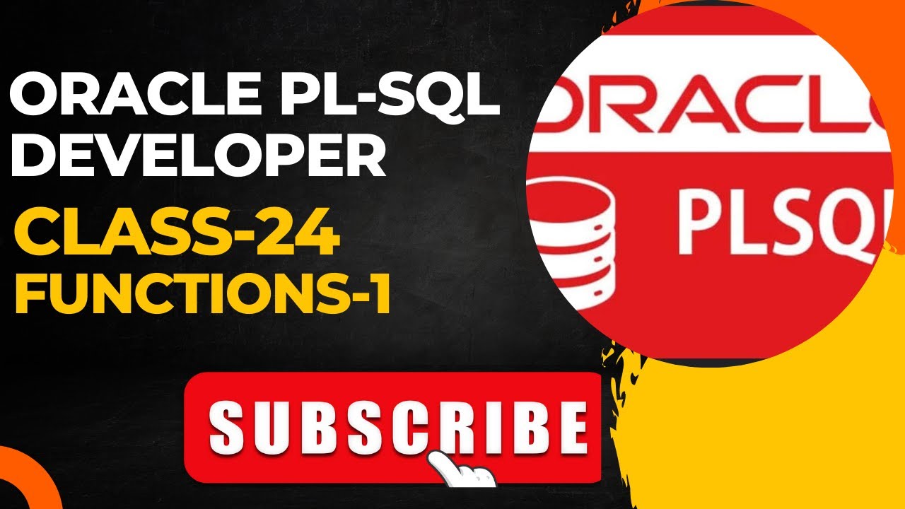 Oracle Plsql Functions 1 Class 24 Plsql Oracleplsql Oraclesql 1648