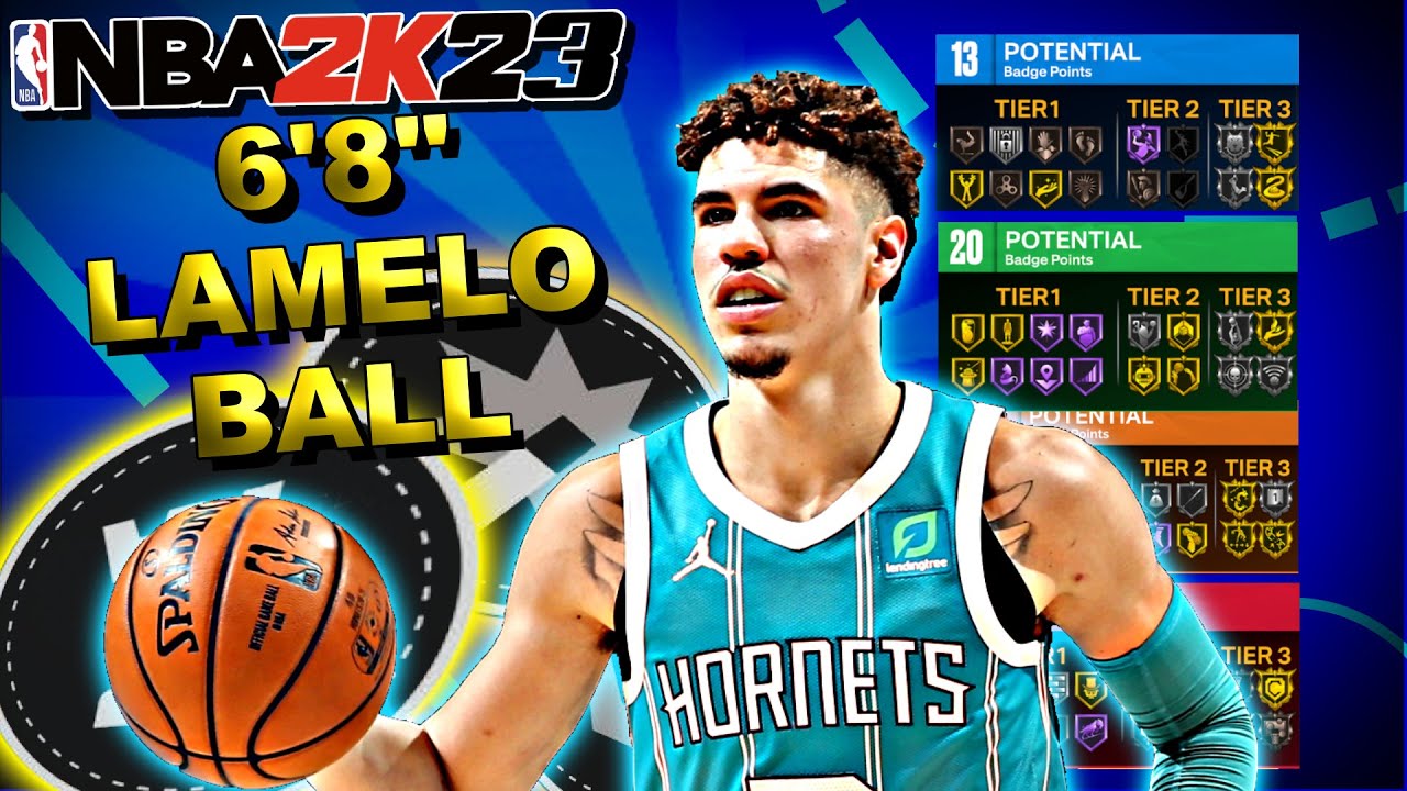 NBA 2K23 BEST ALL ROUND POINT GUARD BUILD - 6'8" LAMELO BALL BUILD ...