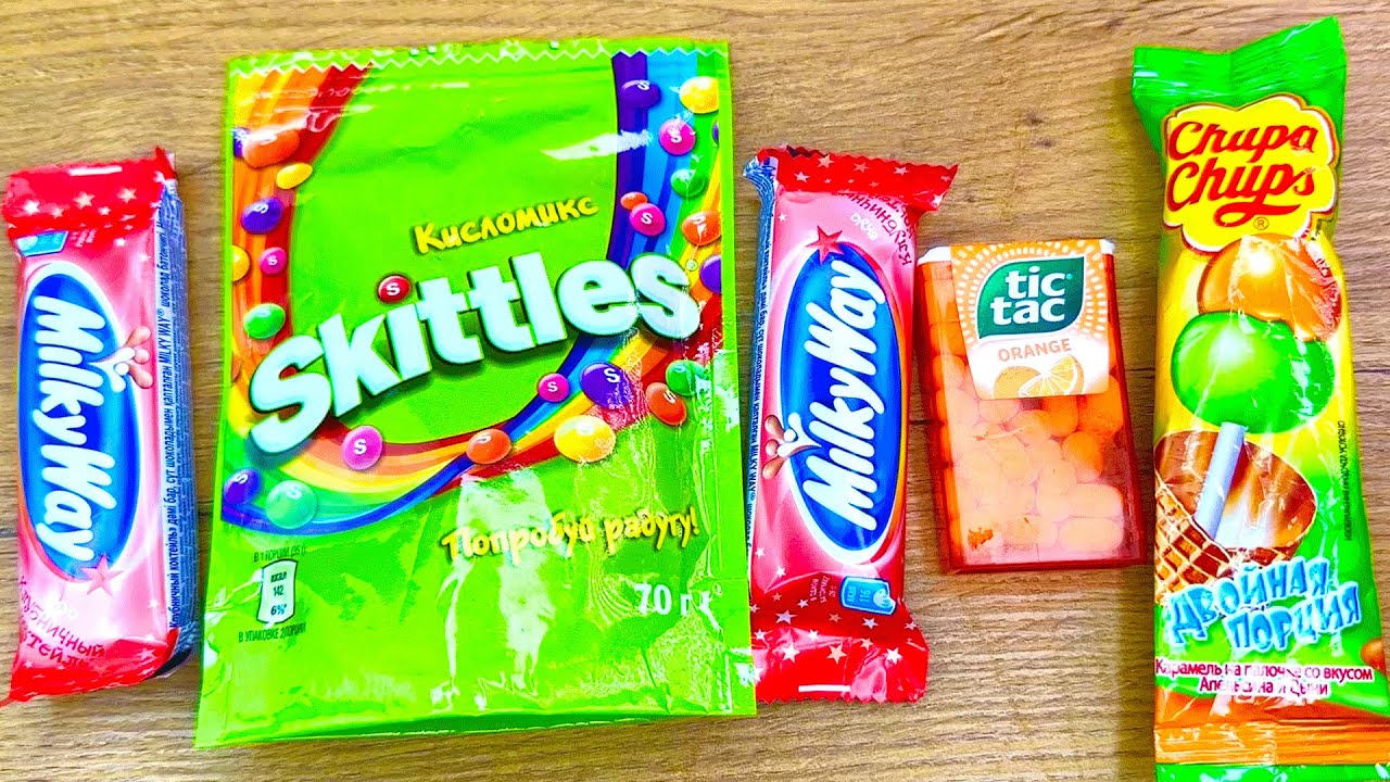 Unpacking Lollipops! Skittles and Sweet Candy Box ASMR - YouTube