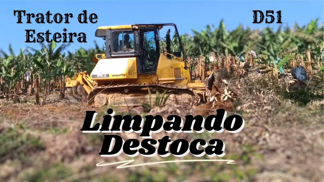 Trator de Esteira D51 Limpando Destoca - YouTube