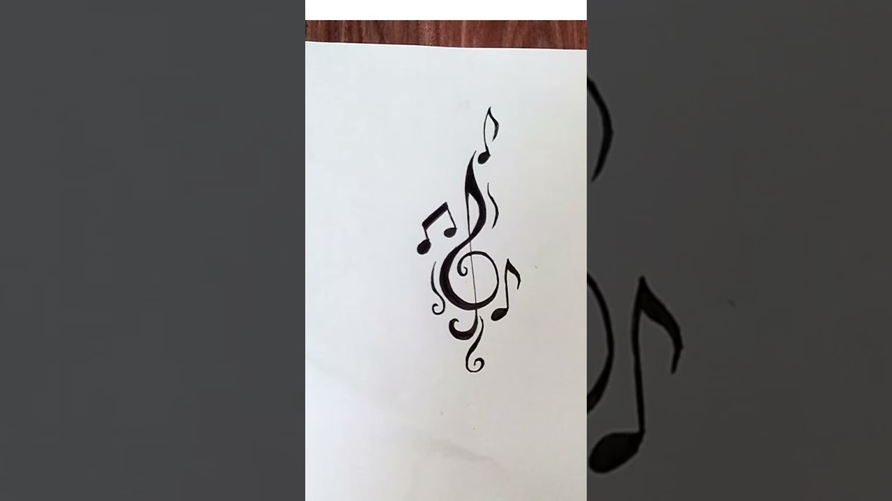 Music note tattoo drawing - YouTube