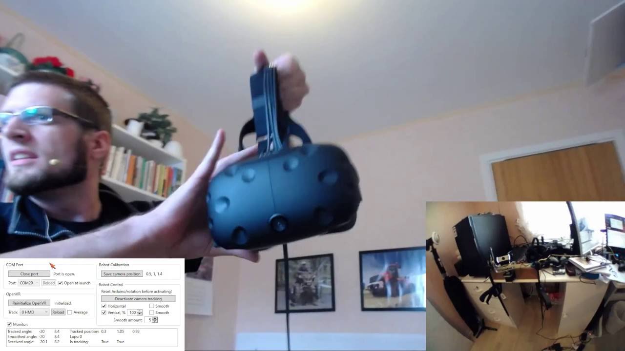 Camera tracking bot in action, for a while. - YouTube