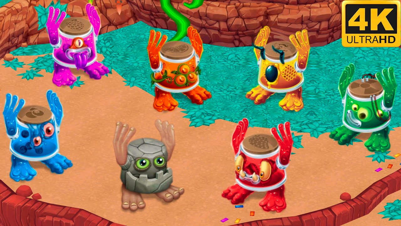 Prismatic Noggin - all versions (My Singing Monsters: Dawn Of Fire) 4k ...