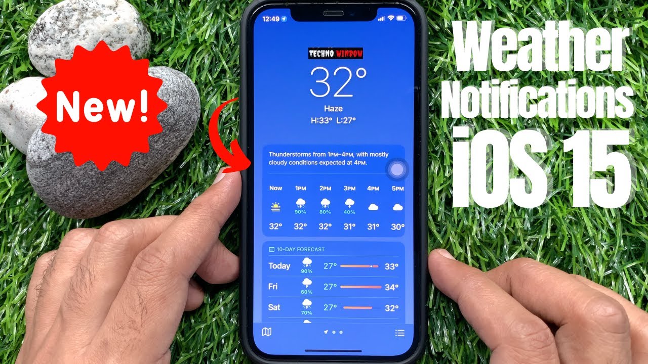 How to Get Weather Notifications on iPhone iOS 15 - YouTube