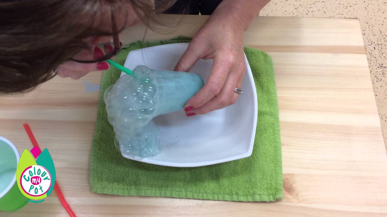 Colour My Pot - Bubble Technique - YouTube