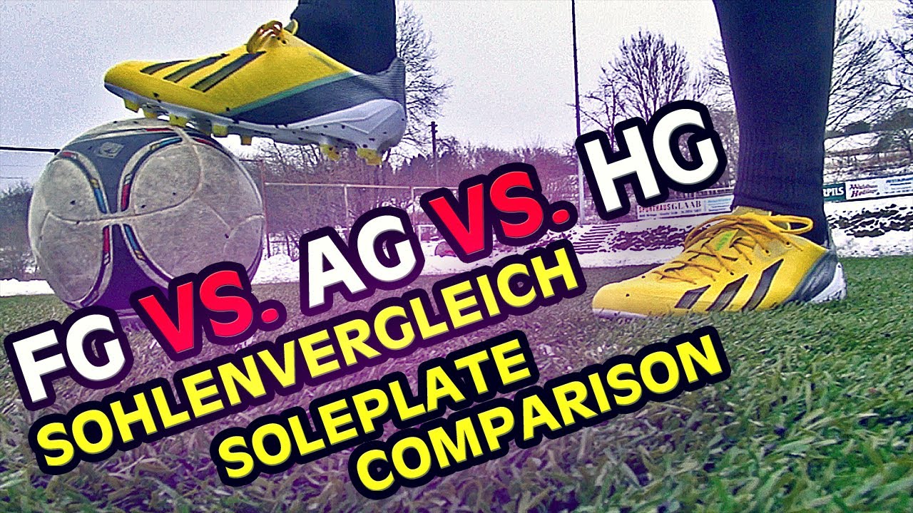 Football Boots Studs: FG vs. AG vs. HG | Sohlenvergleich Fussballschuhe ...