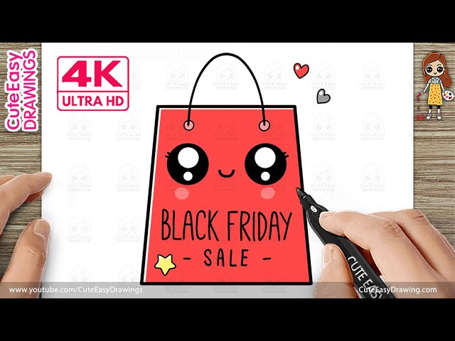How to Draw a Cute Shopping Bag Simple & Easy for Kids and Toddlers ...