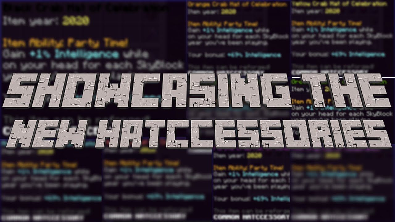 Showcasing the new crab hats - Hypixel Skyblock - YouTube