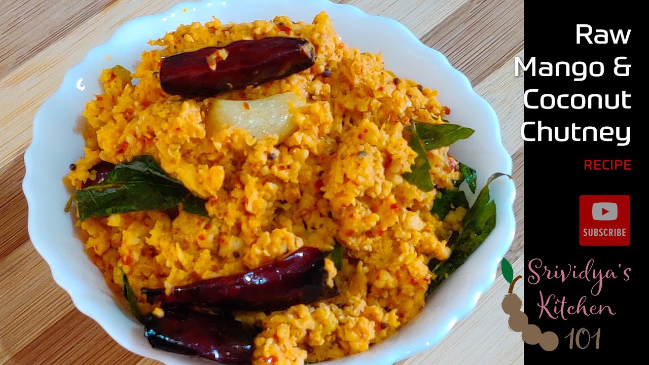 Raw Mango and Coconut Chutney | Mamidikaya Kobbari Pachhadi | Instant ...