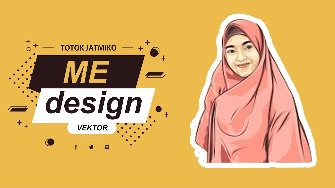 TUTORIAL MEMBUAT VEKTOR WAJAH COREL DRAW X 7 X8 CREATE HIJAB GIRL ...