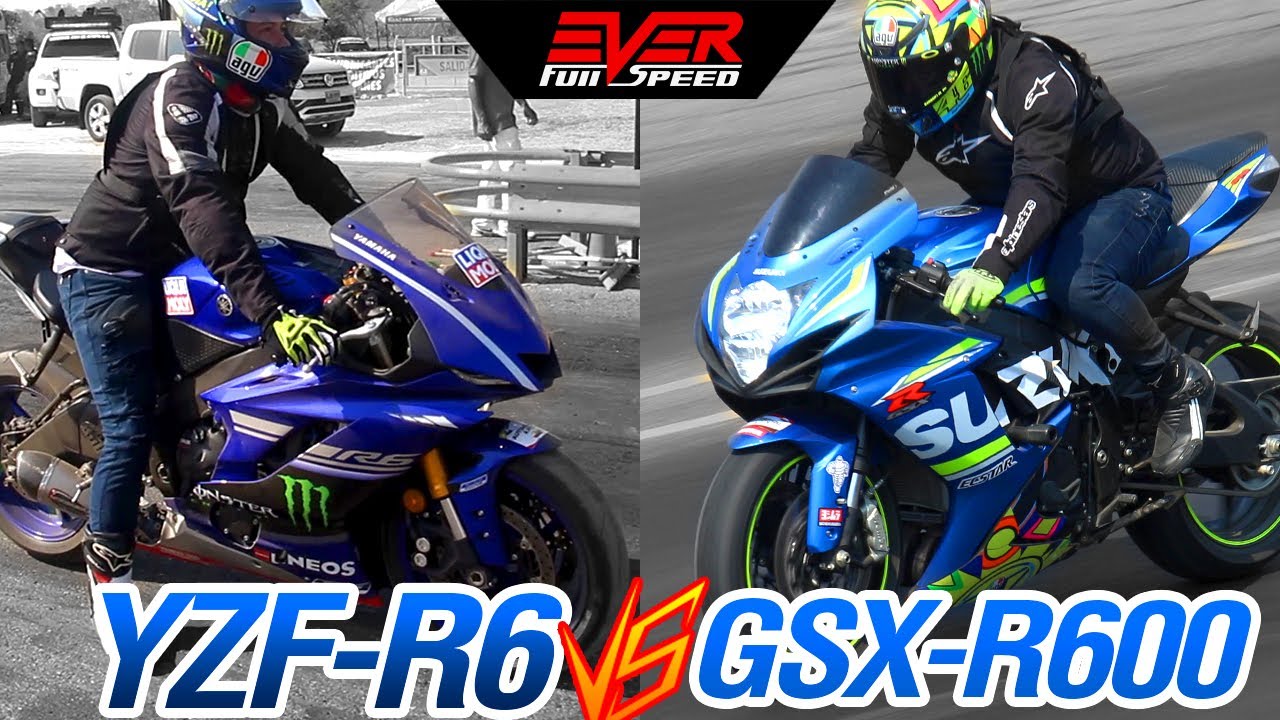 New Yamaha R6 🆚 Suzuki GSX-R600 🔥 DRAG RACING 🔥 Bike Duel - YouTube
