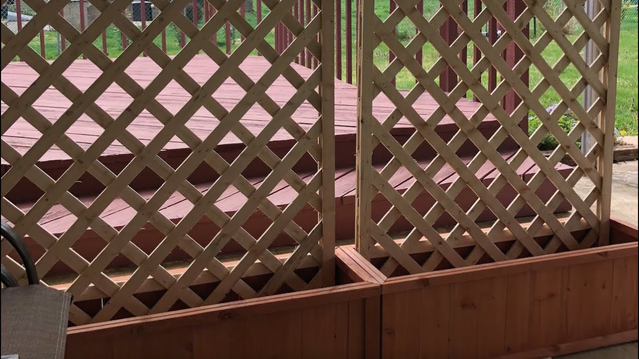 Lattice Panels Planters For Decks Porpora Wood Privacy Screen/Trellis