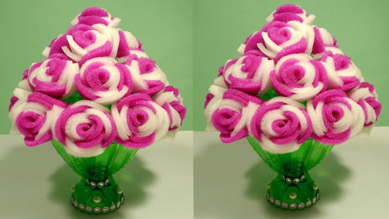 GULDASTA/Guldasta banane ki Vidhi/NEW DESIGN FOAM GULDASTA/WASTE ...