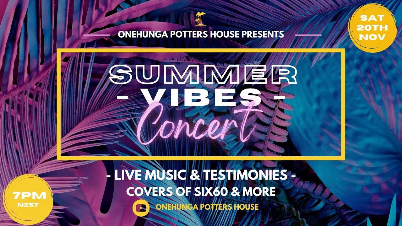 Saturday 20th November | 7pm | Summer Vibes Livestream Concert - YouTube