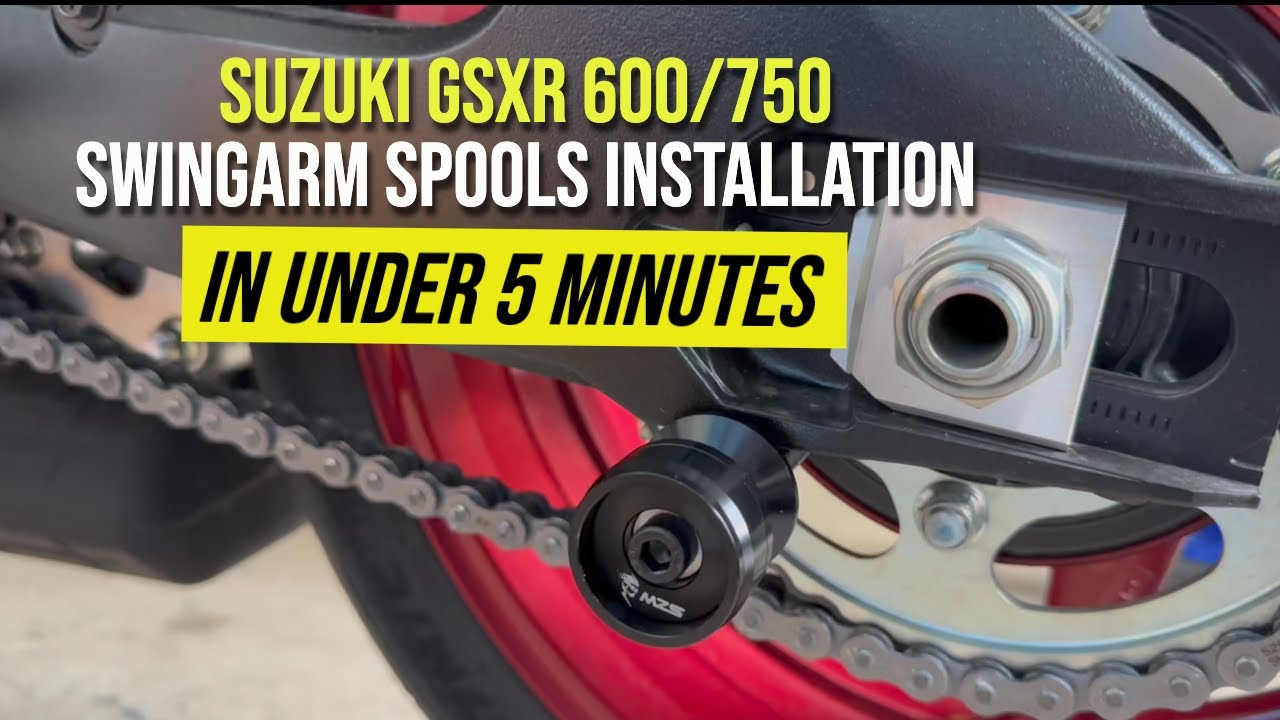 How To Install Swingarm Spools For Suzuki GSXR 600 / GSXR 750 - YouTube