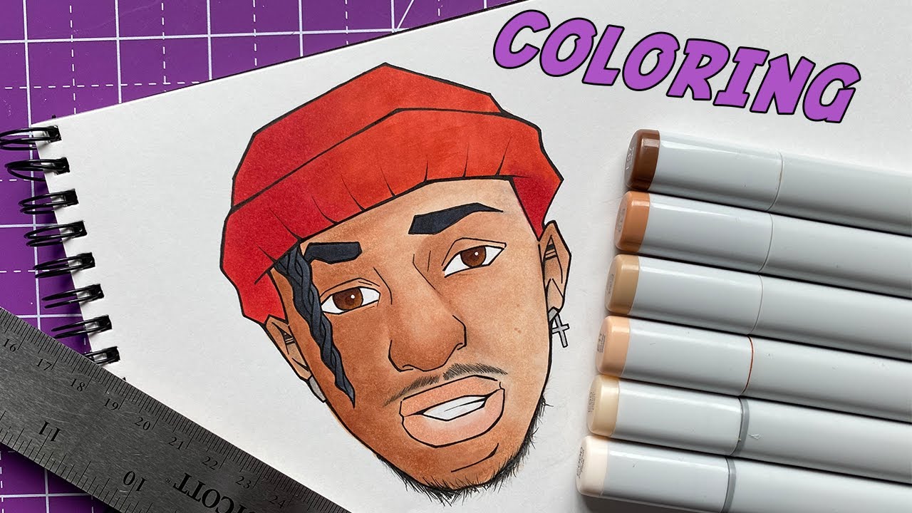 How I Color My Drawings- Satisfying! - YouTube