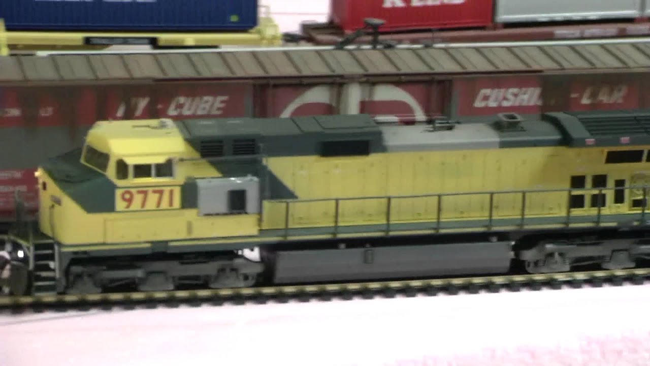 UP xCNW Kato C44-9W #9771 with Tsunami Sound - YouTube