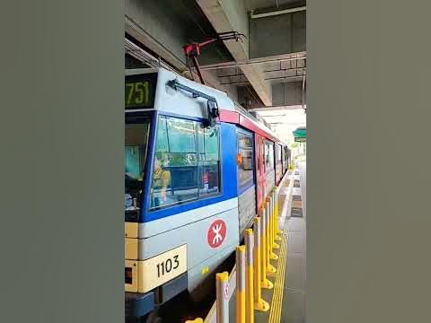 [Hong Kong Light Rail(LRT)]港鐵第三代輕鐵列車 751線(往友愛)離開天水圍站 - YouTube