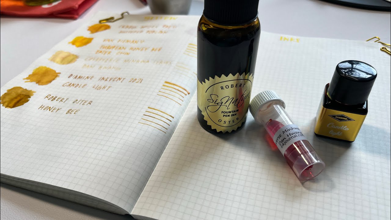 Exploring Yellow Ink - Swatching Yellow Inks - YouTube