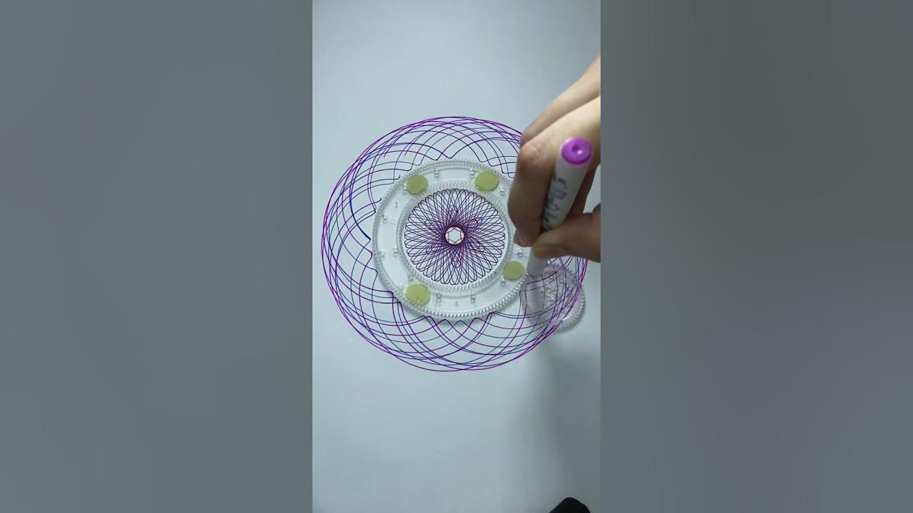 Huge Spirograph ASMR Art | Mesmerizing Colors & Sounds! #art #shorts #spirograph #satisfying # ...