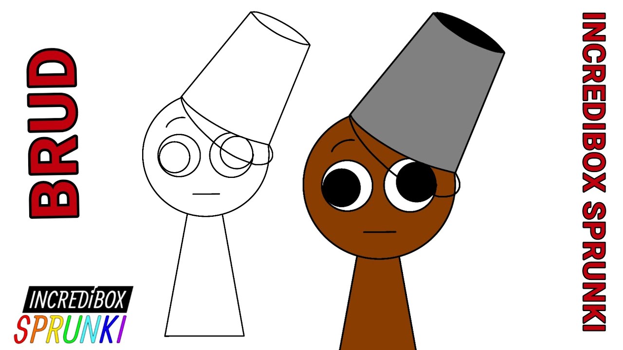 How to draw BRUD from Incredibox Sprunki | Easy drawing tutorial - YouTube