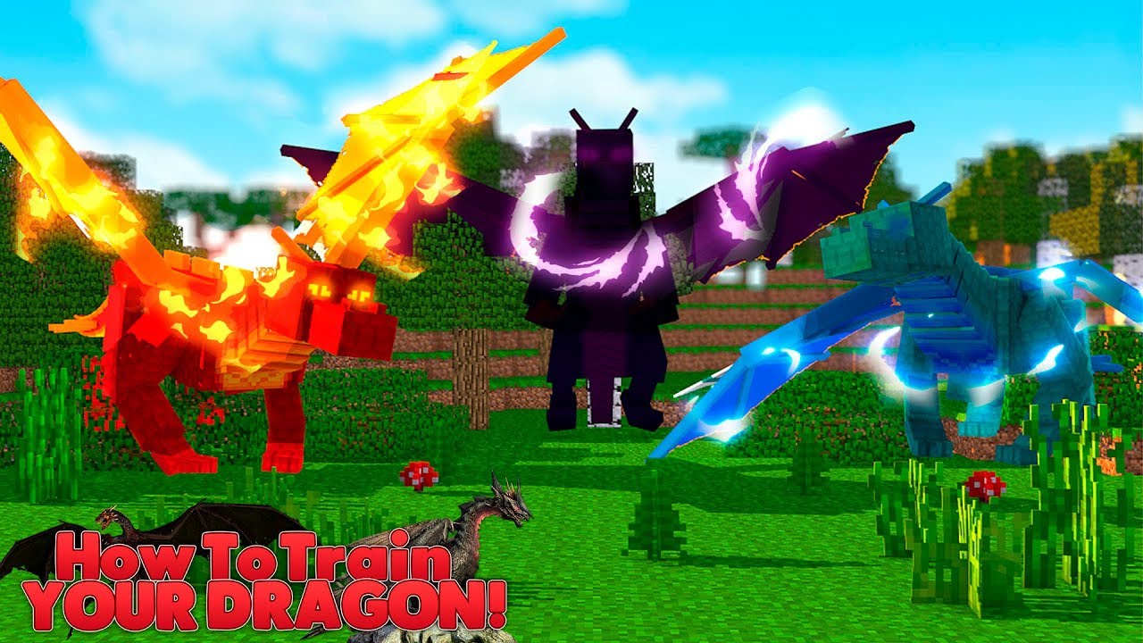 SCUBA STEVE FINDS THE BIGGEST DRAGON EVER - Minecraft HOW TO TRAIN YOUR ...