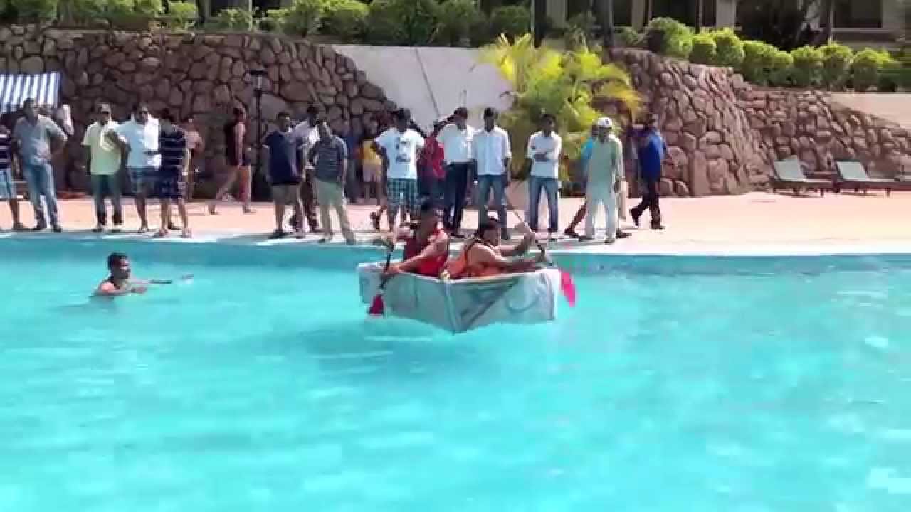 Team building with raft building - YouTube
