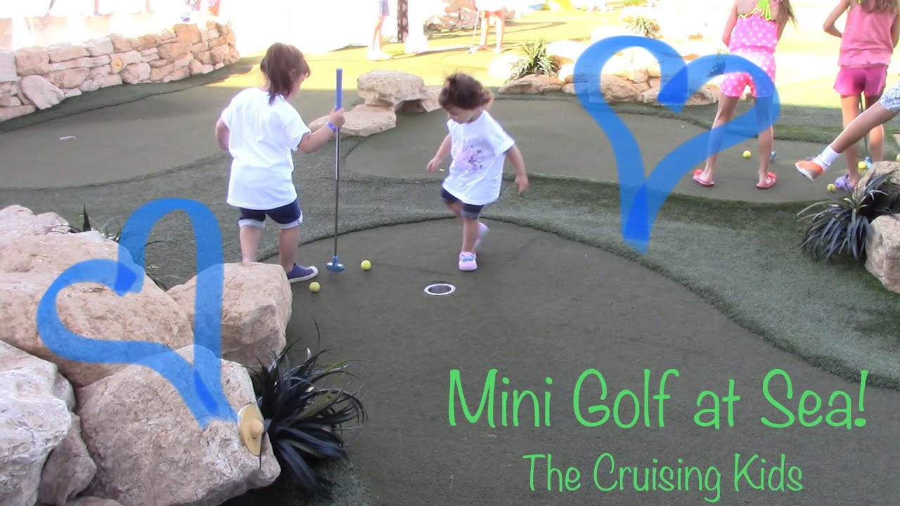 Mini Golf on a Cruise Ship ⚓️ Allure of the Seas ⚓️ The Cruising Kids ...
