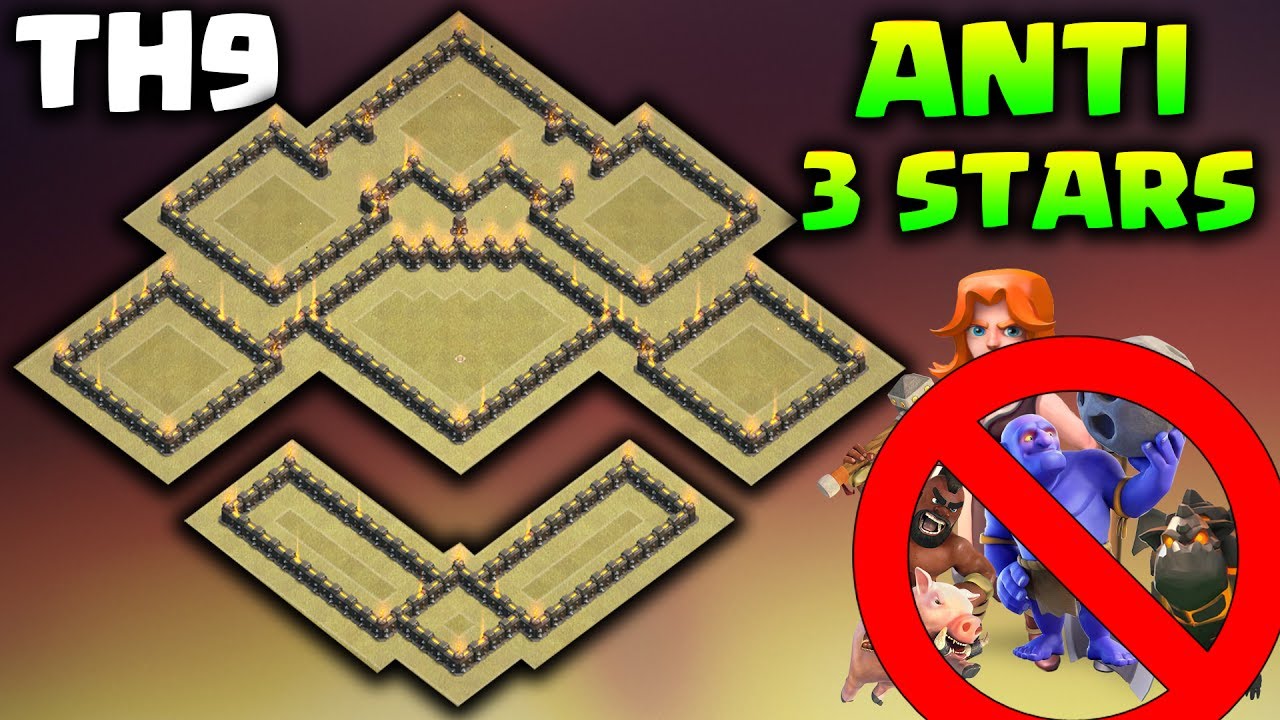TH9 Anti 3 Stars War Base | Anti LAVALOON/VALK/HGHB/GOHOBO w/ Replay ...