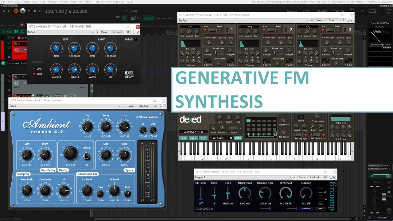 Generative-ish Dexed Percussion Patch Exploration - YouTube