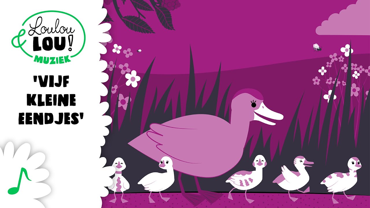 Kinderliedjes Loulou & Lou - Vijf Kleine Eendjes - (Muziekvideo) - YouTube