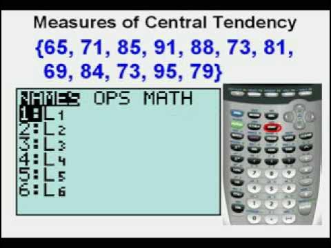 Measures of Central Tendency Graphing Calculator - YouTube