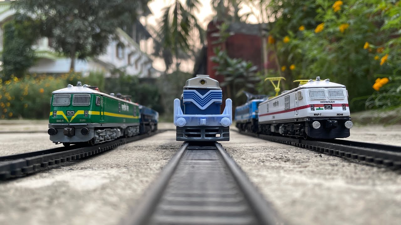 Indian Passenger ICF Coaches Train & Indian Railways Locomotives - YouTube