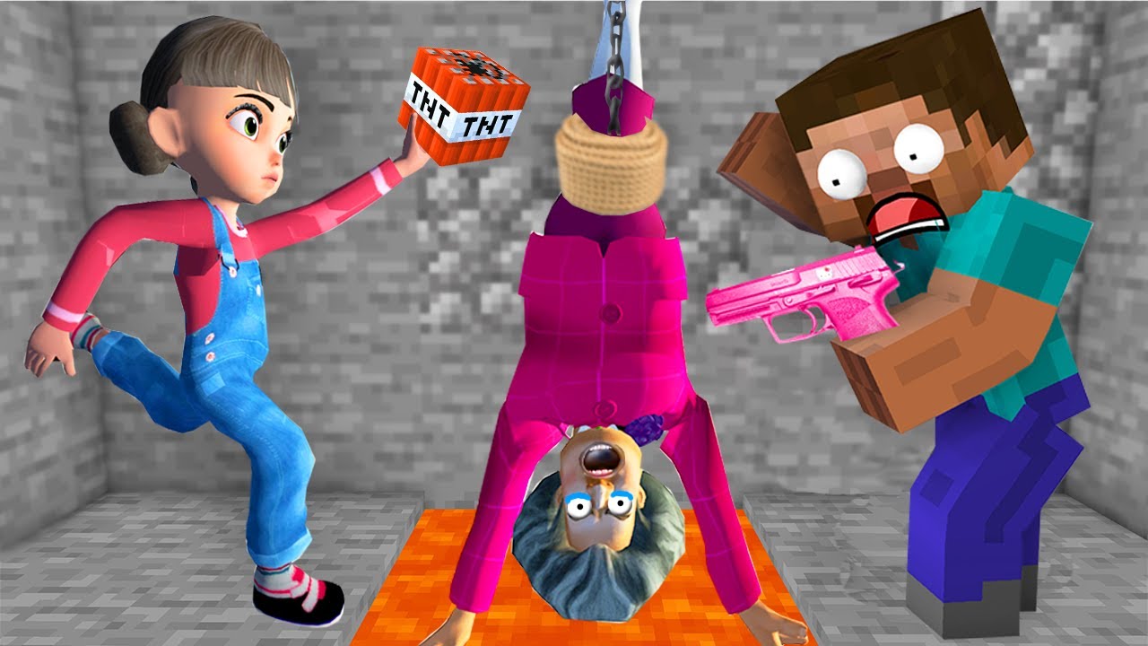 Scary Teacher 3D VS MineCraft - Adventures in Minecraft World (Part 1 ...