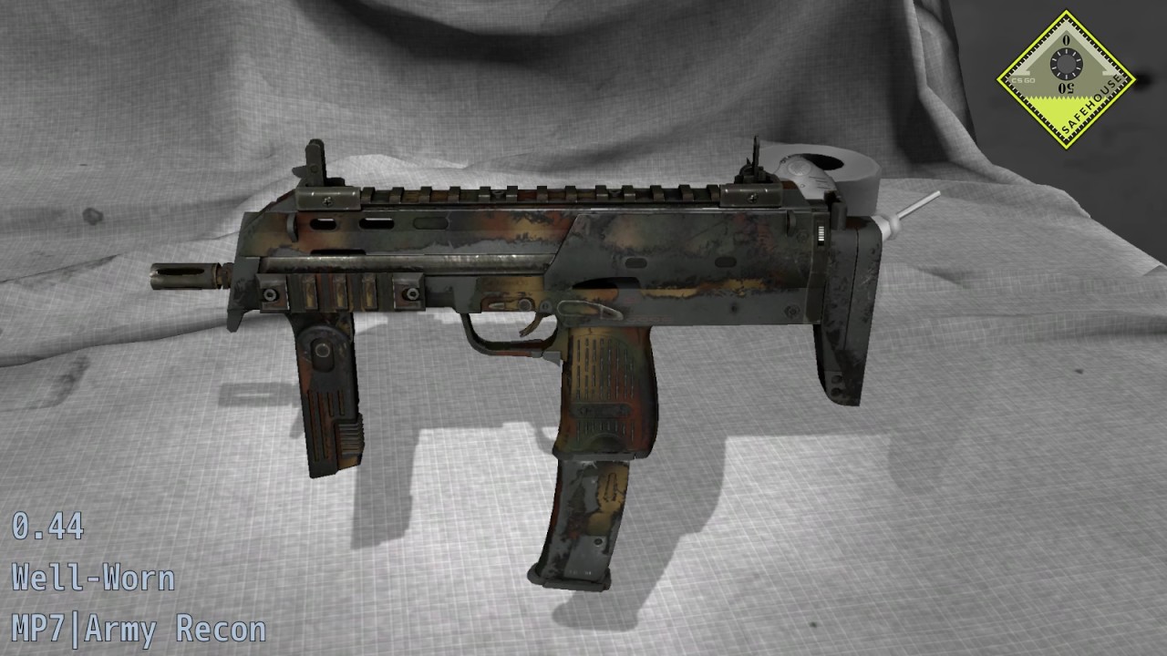 MP7 Army Recon - Skin Wear Preview - YouTube