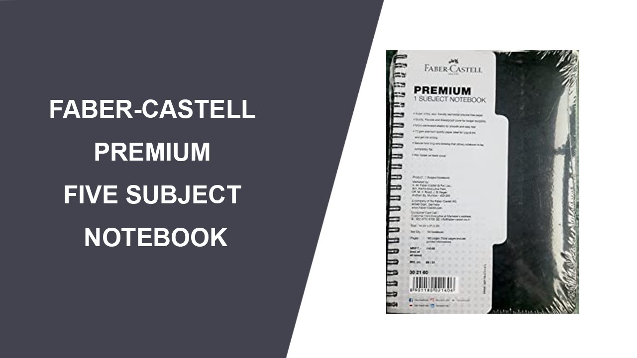 Faber-castell Premium Five Subject Notebook - YouTube