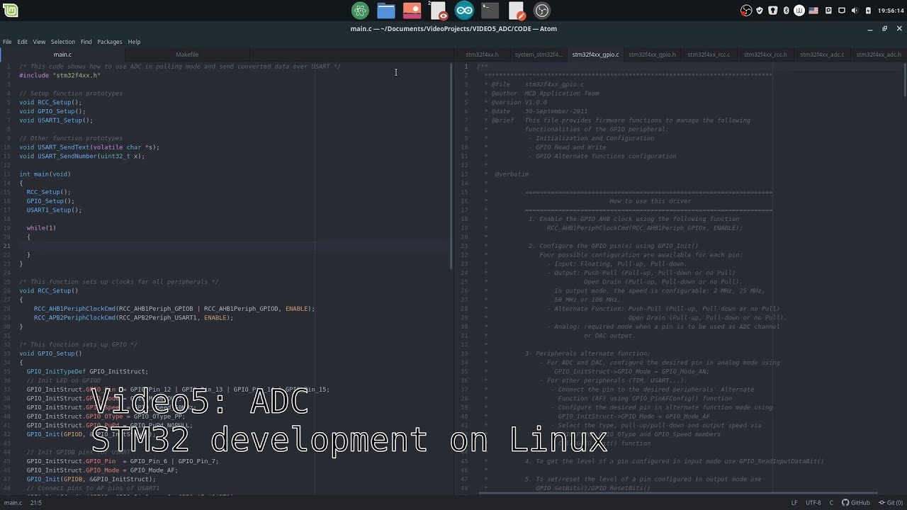 ADC | STM32 development on Linux | VIDEO 5 - YouTube