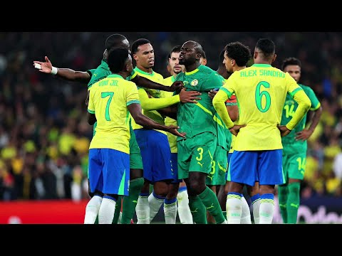 Koulibaly Fight Vs Vinicius And  Brazil Squad | Brazil Vs Senegal 2-0