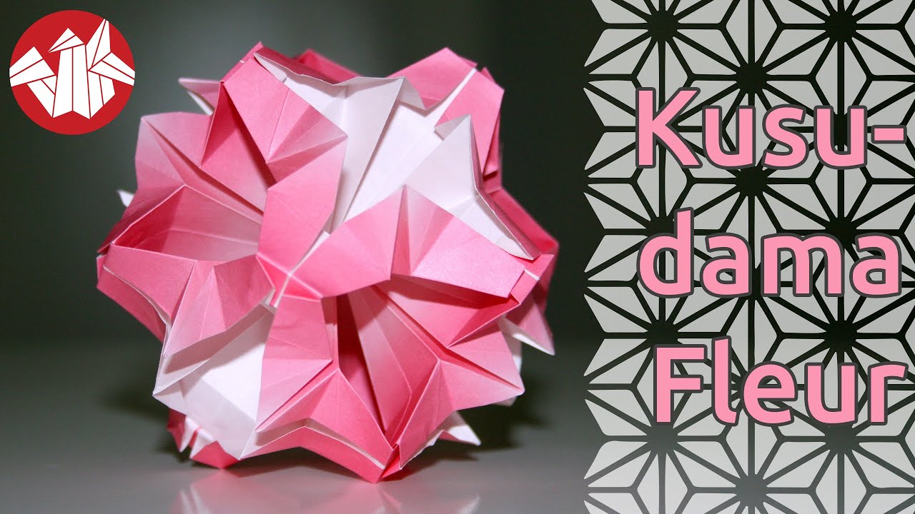 Origami - Kusudama fleur - Flower Kusudama [Senbazuru] - YouTube