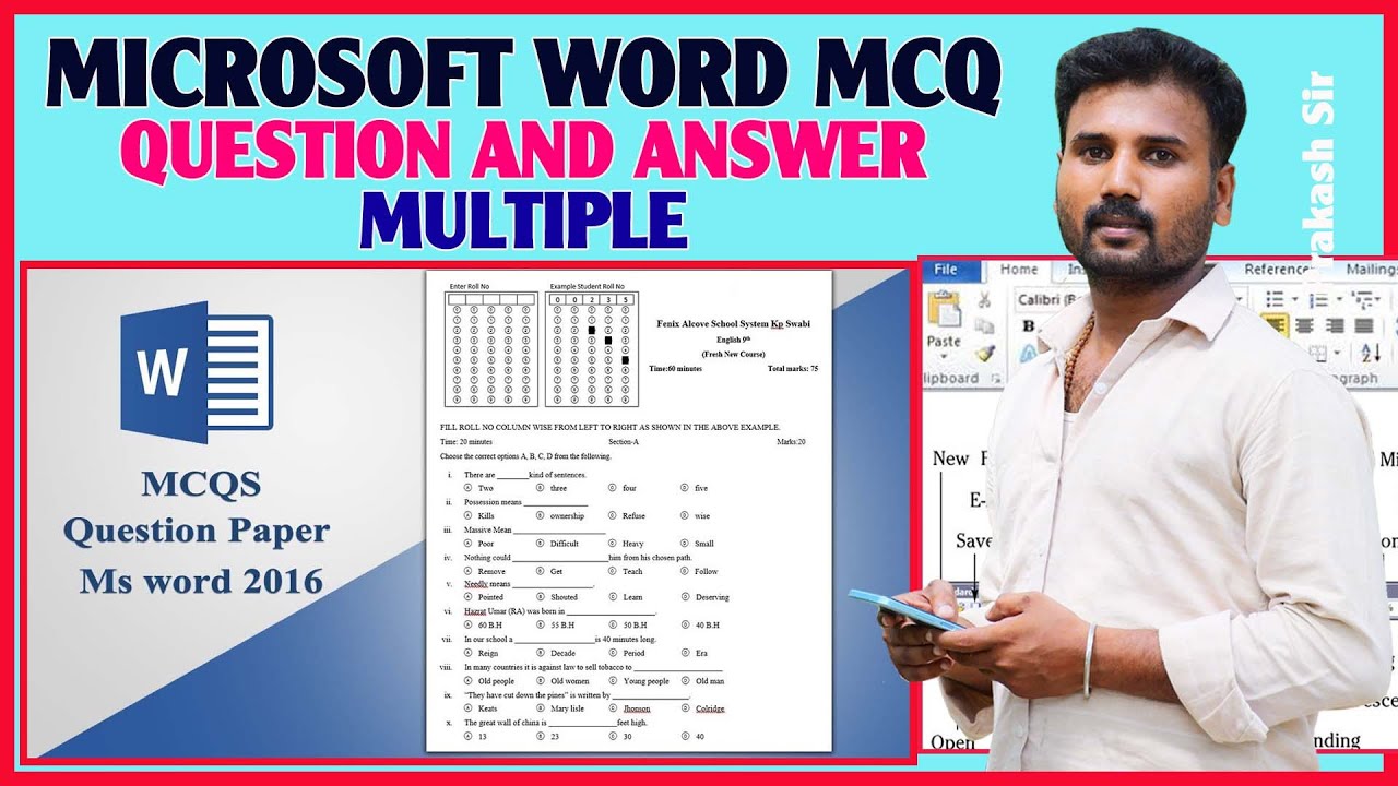 Top 100+ ms word mcq questions and answers ! Ms word multiple questions ...