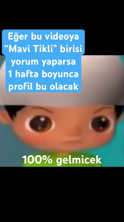 Bu videoya mavi tikli birisi yorum yaparsa… - YouTube