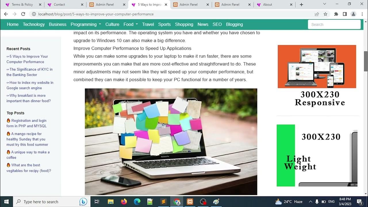 Blog management system in PHP and MYSQL | PHP CMS | Source Code - YouTube