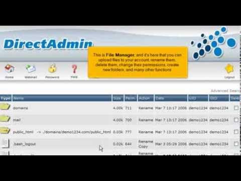 Hoe moet ik de Directadmin File Manager gebruiken - YouTube