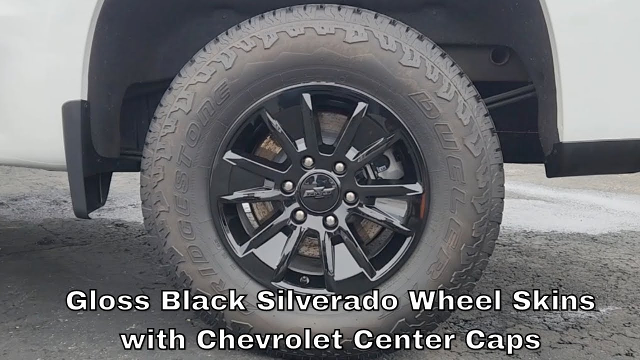 Officially Licensed Chevrolet® Gloss Black Center Caps on 2021 ...