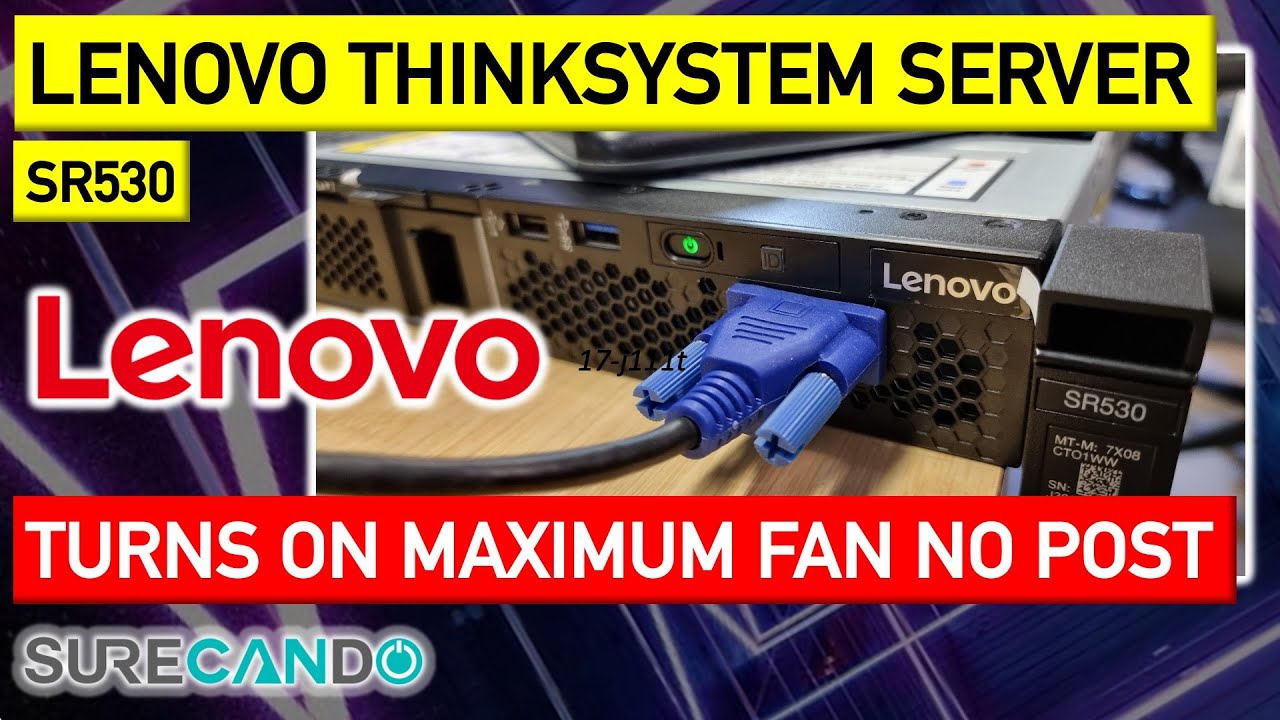 1U Lenovo ThinkSystem SR530 2P rack server Turns on Maximum fan spin ...