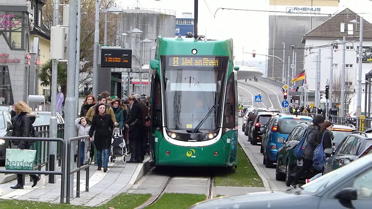 Tram 8 Basel (Bâle) vers Weil am Rhein - YouTube