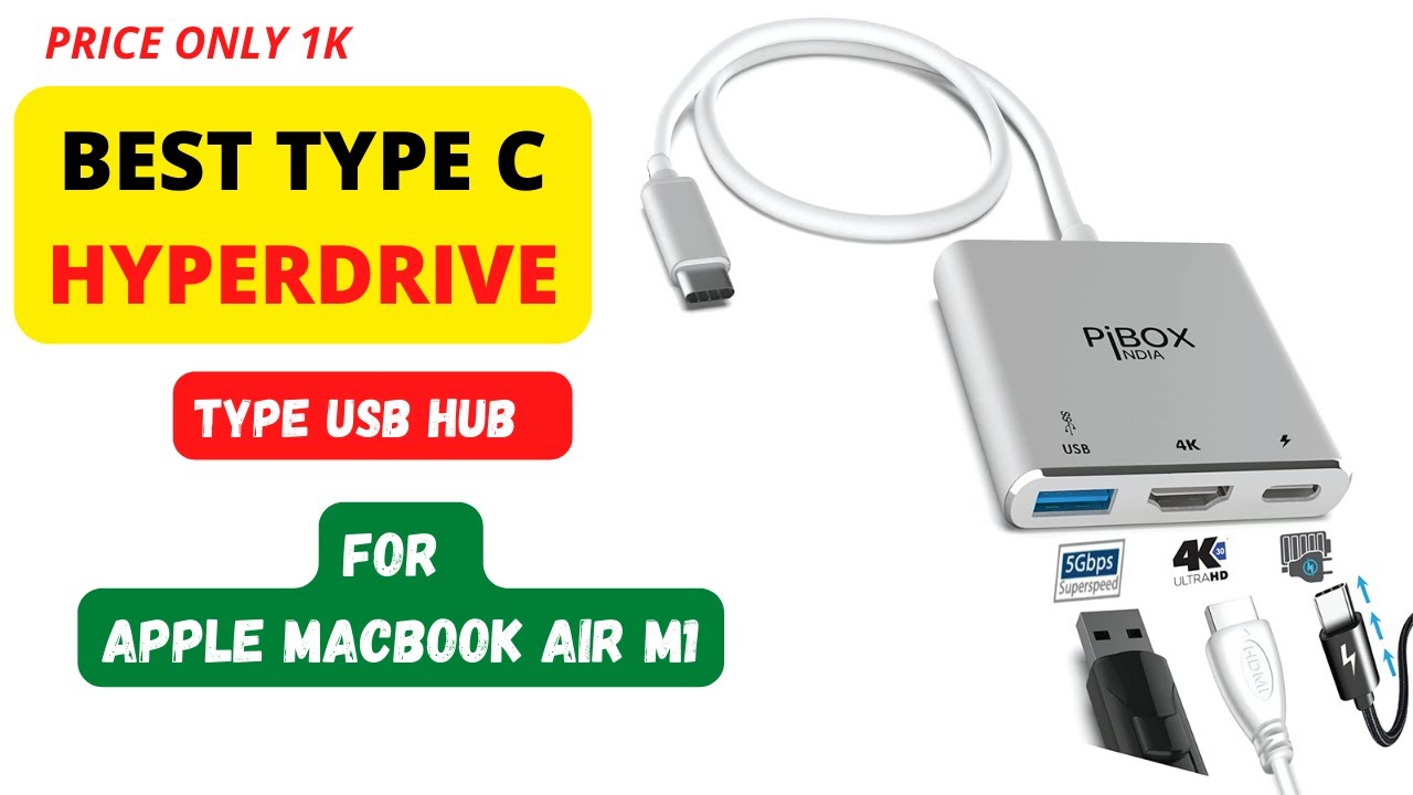 BEST TYPE C HYPERDRIVE FOR APPLE MACBOOK M1 AIR | TYPE C OTG CABLE ...