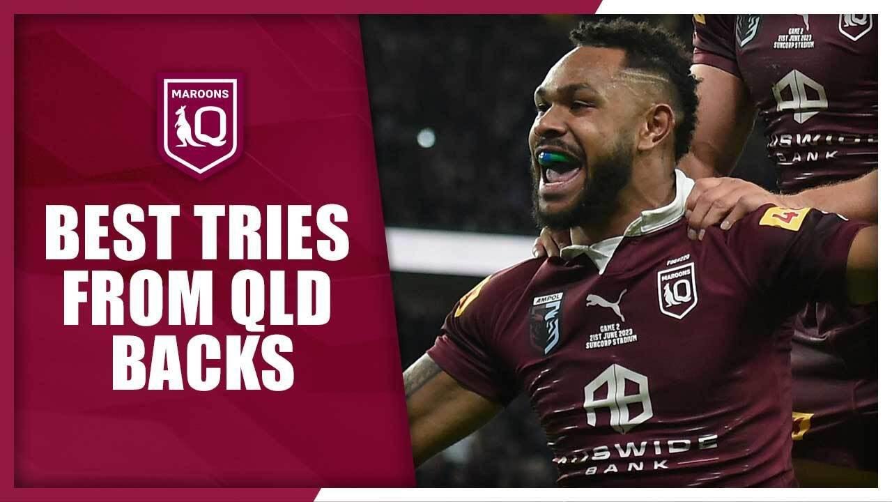 NRL Highlights | Tries by QLD Maroons Backs | Month in Review | June ...