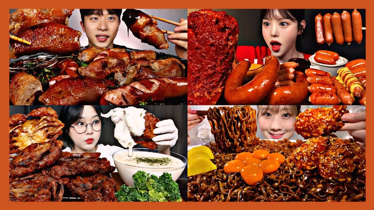 Mukbangers meals guaranteed to make your STOMACH GROWL | Big Satisfying ...